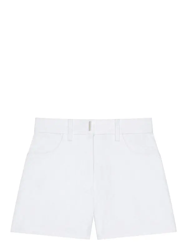 Givenchy 4g Plaque Slim-fit Shorts - White