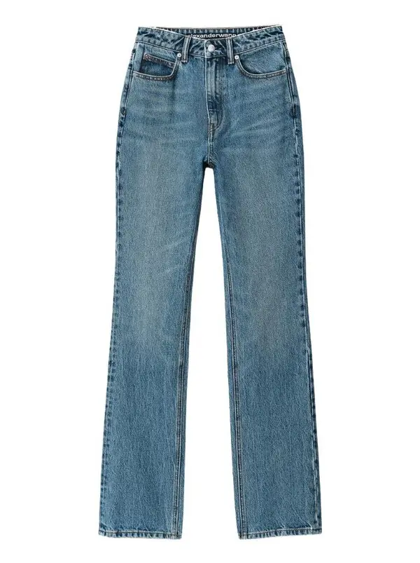 Alexander Wang Stacked High-rise Slim Jeans - Denim Blue