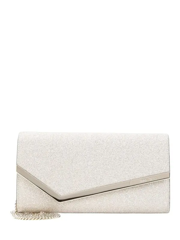 JIMMY CHOO Emmie Foldover-top Clutch Bag - Light Gold