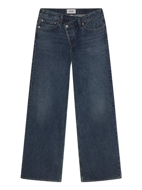 AGOLDE High-rise Wide-leg Jeans With Button Detail - No