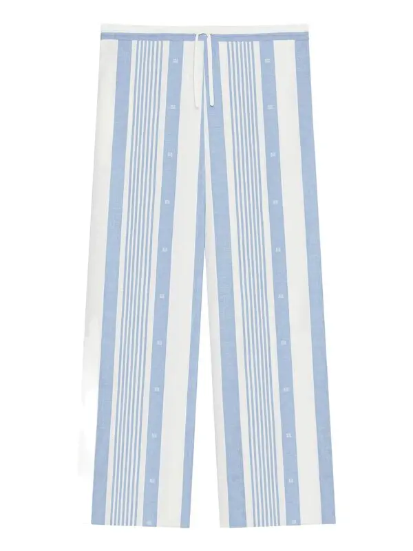 Givenchy Striped Motif Drawstring Trousers - White
