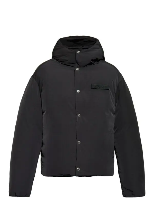 Jacquemus Logo Patch Padded Coat - Black