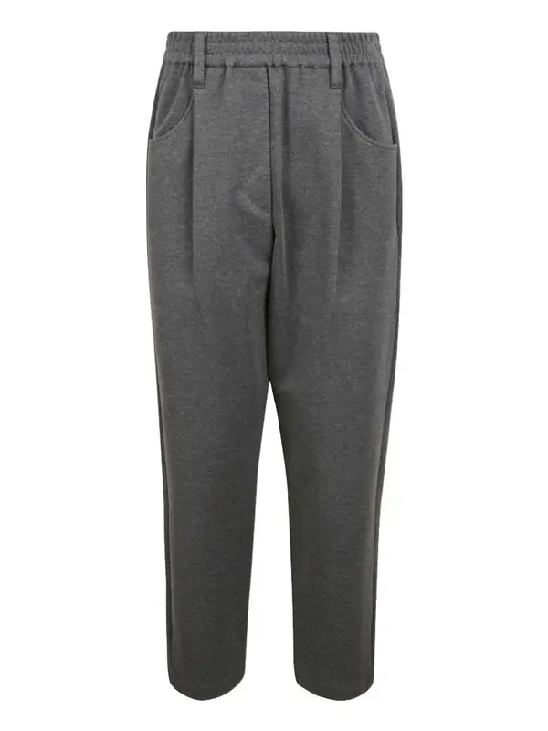 Brunello Cucinelli Straight-leg Cropped Sweatpants - Grey