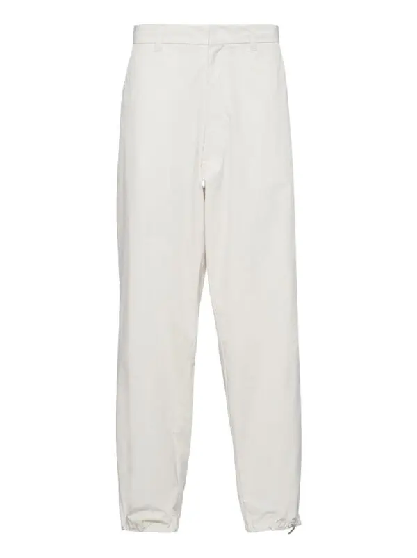Prada Technical Fabric Trousers - Chalk White
