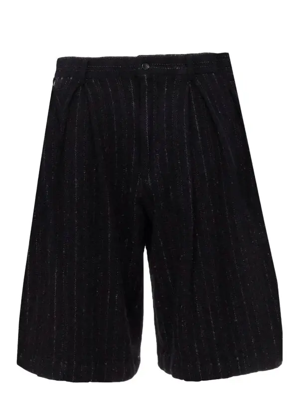 Comme Des Garçons Belted Waistband Shorts - Black