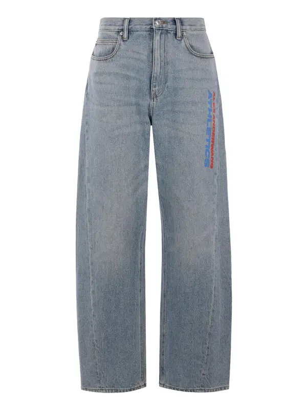 Alexander Wang Mesh Back Wide-leg Jeans - Light Blue