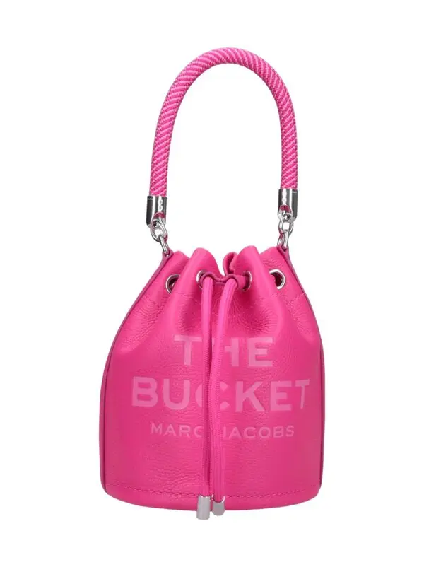 Marc Jacobs Logo Embossed Bucket Bag - Pink