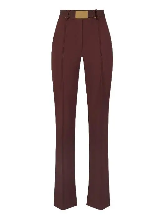 Elisabetta Franchi Belted Trousers - Cocoa
