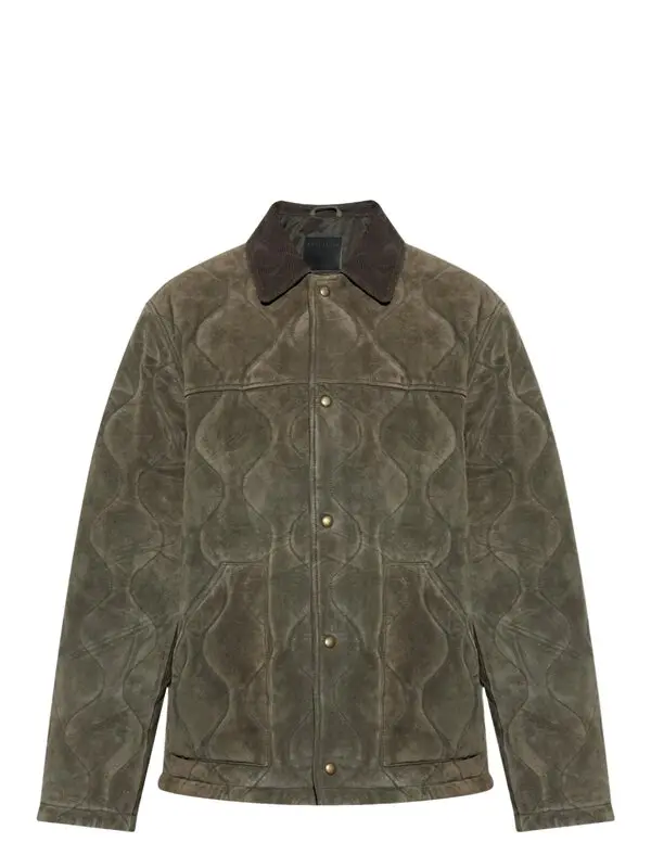 ALLSAINTS Quilted Oversized Jacket - Ashkhakigreen