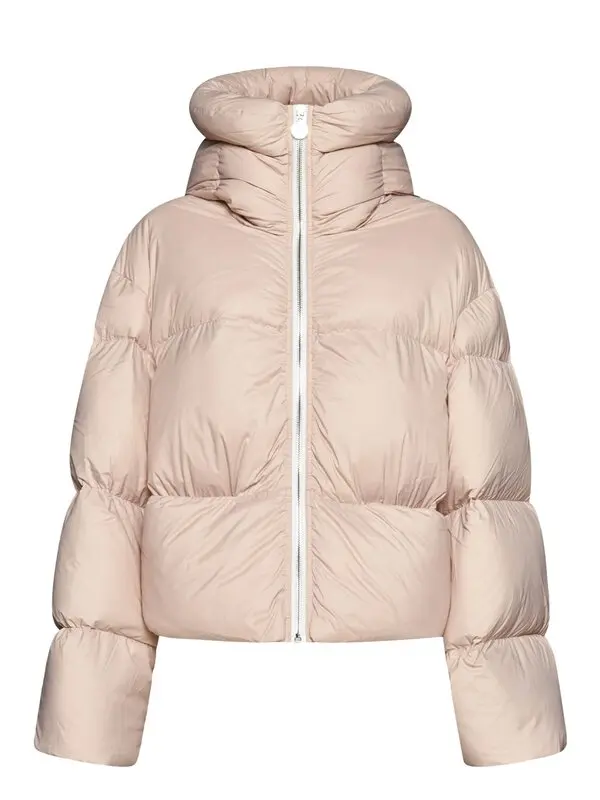 IENKI IENKI Hooded Down Jacket With Zipper Closure - Nude