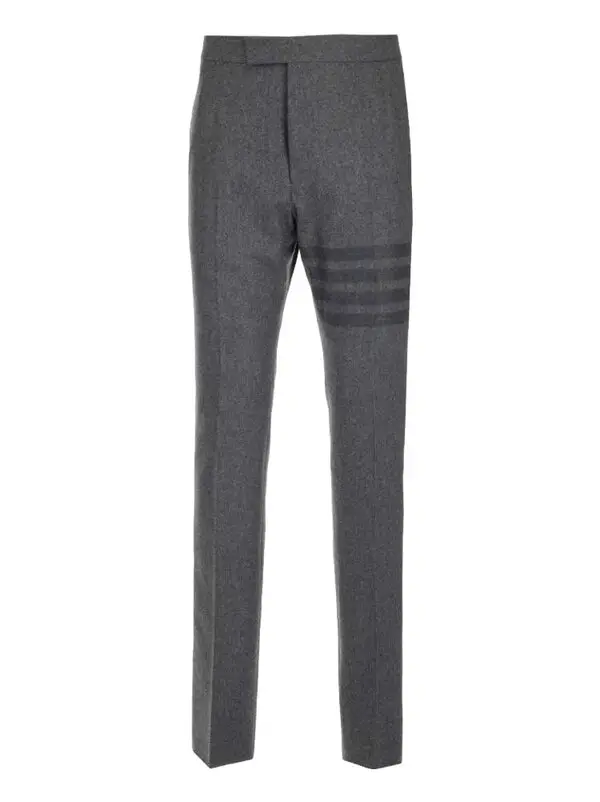 Thom Browne 4-bar Slim Fit Trousers - Medium Gray