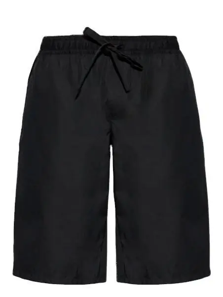 Dolce & Gabbana Heraldic Patch Relaxed Fit Shorts - Black