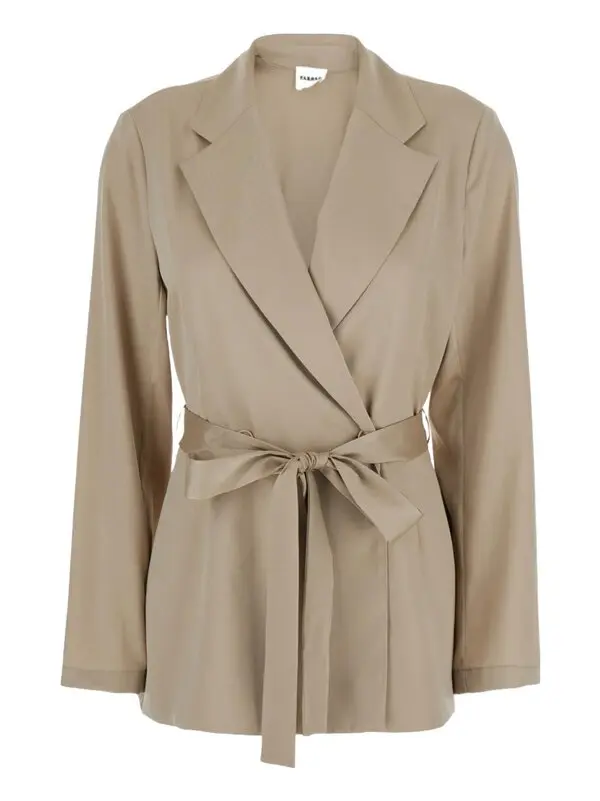 P.a.r.o.s.h Belted Blazer - Nude