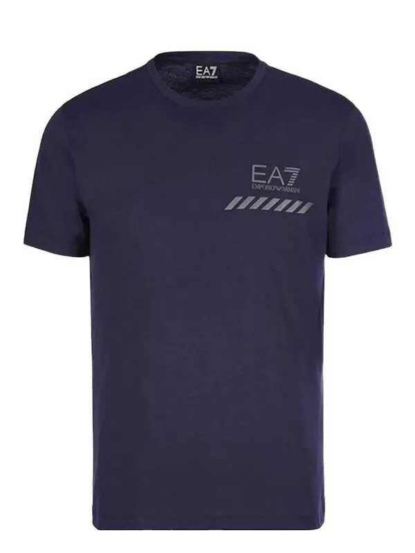 EA7 Round Collar Logo T-shirt - Black