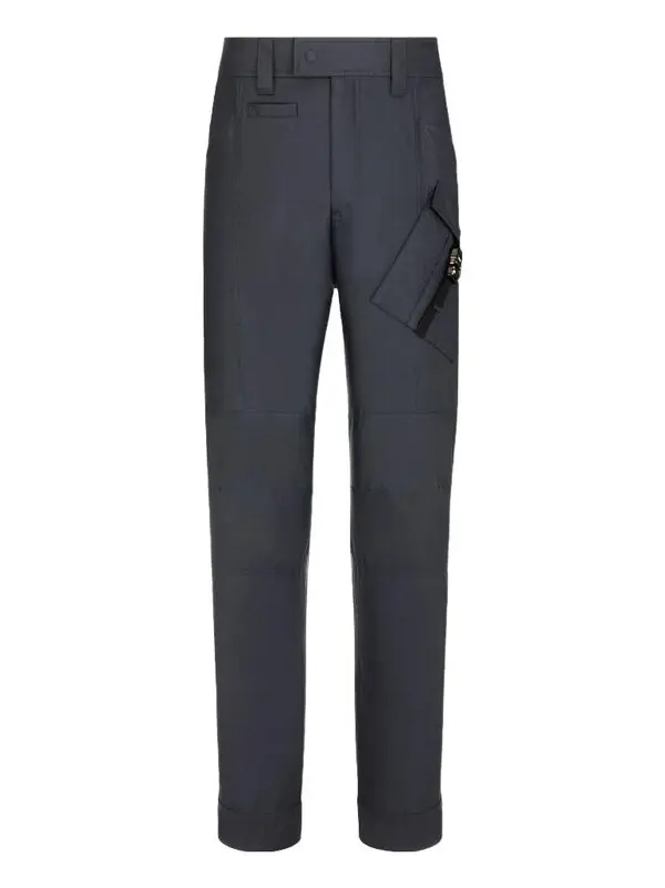 Dior Navy Blue Waxed Cotton Poplin Cargo Pants - Dark Blue