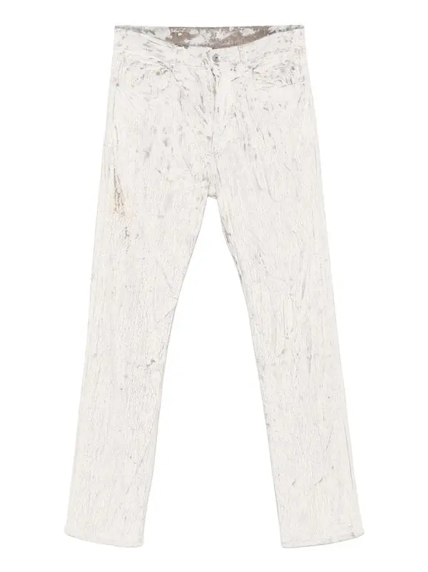Rick Owens Hollywood Headon Stretch Utility Jeans - White
