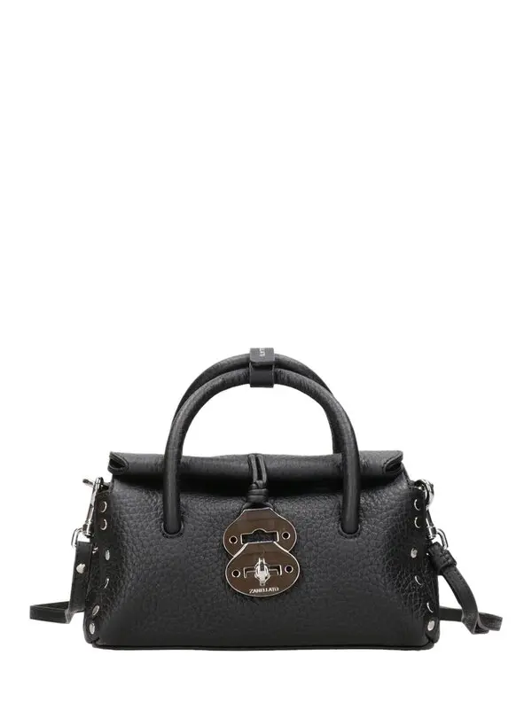 ZANELLATO Solid Color Shoulder Bag - Black