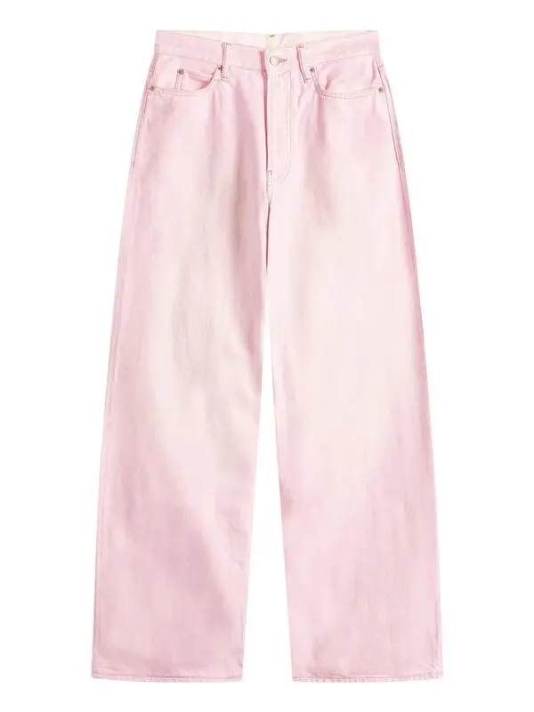 Acne Studios Wide Leg Jeans In Denim - Pale Pink
