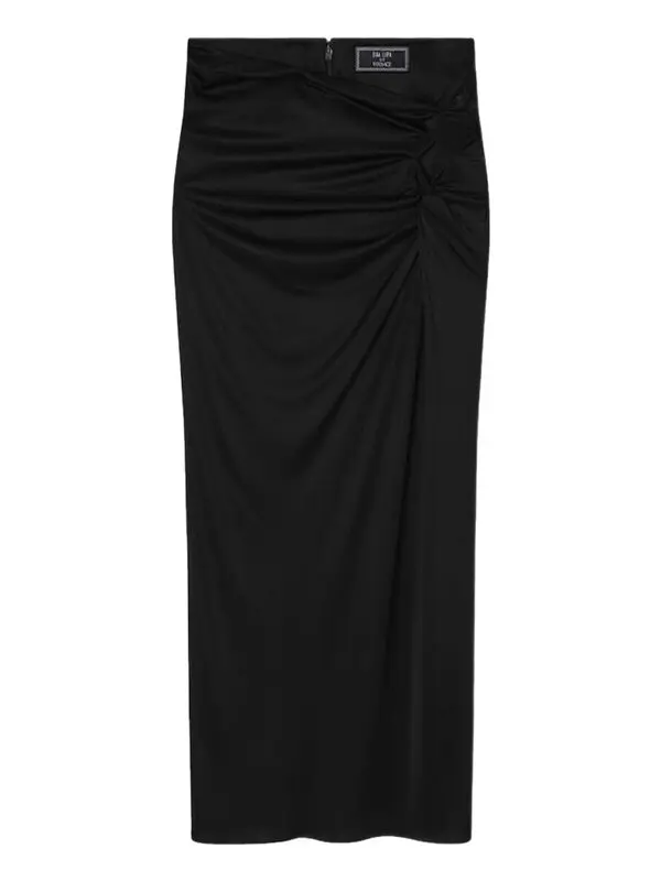 Versace Pendant Knotted Midi Skirt - Black