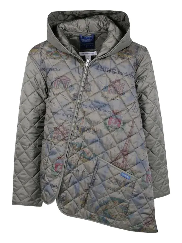 Comme Des Garçons Quilted Hooded Jacket - Khaki
