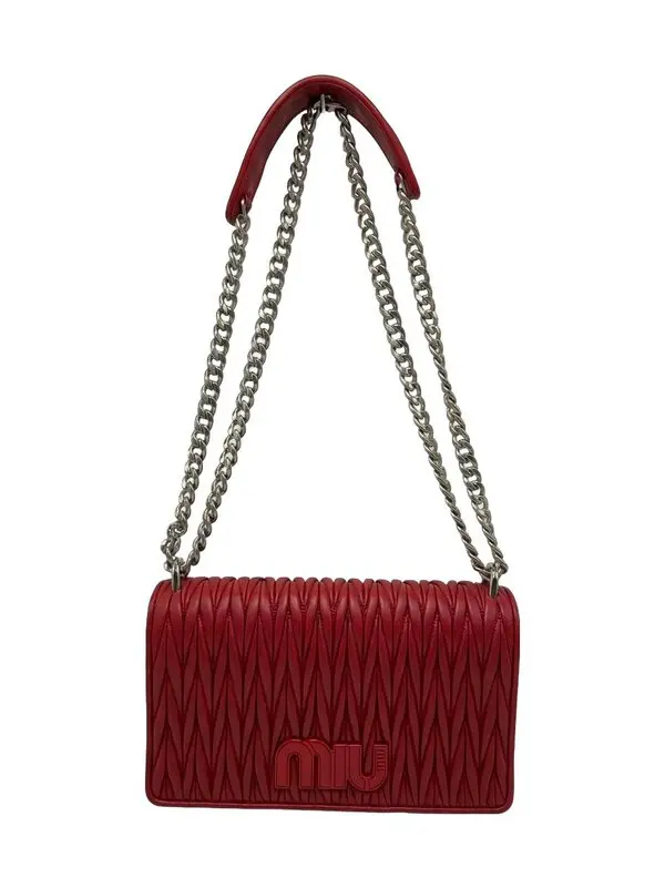 Miu Miu Quilted Leather Flap Shoulder Bag - Brown