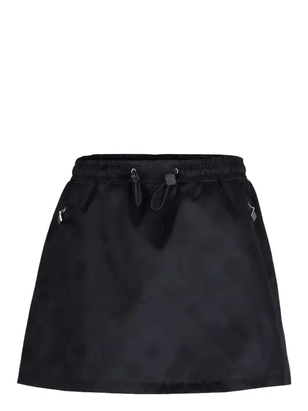 Casablanca All-over Patterned Drawstring Mini Skirt - Black