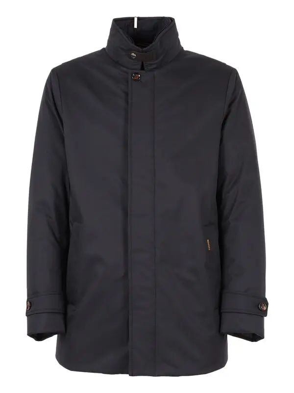 MOORER Quilted Padded Jacket With Stand-up Collar - Black