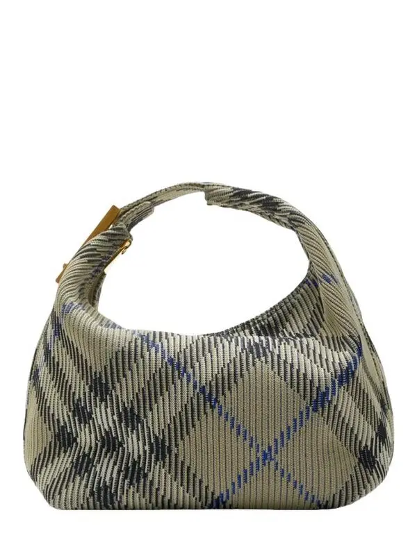 Burberry Checked Zipped Medium Tote Bag - Moss