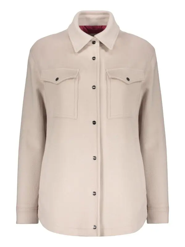 Herno Button-front Shirt Jacket - Nude