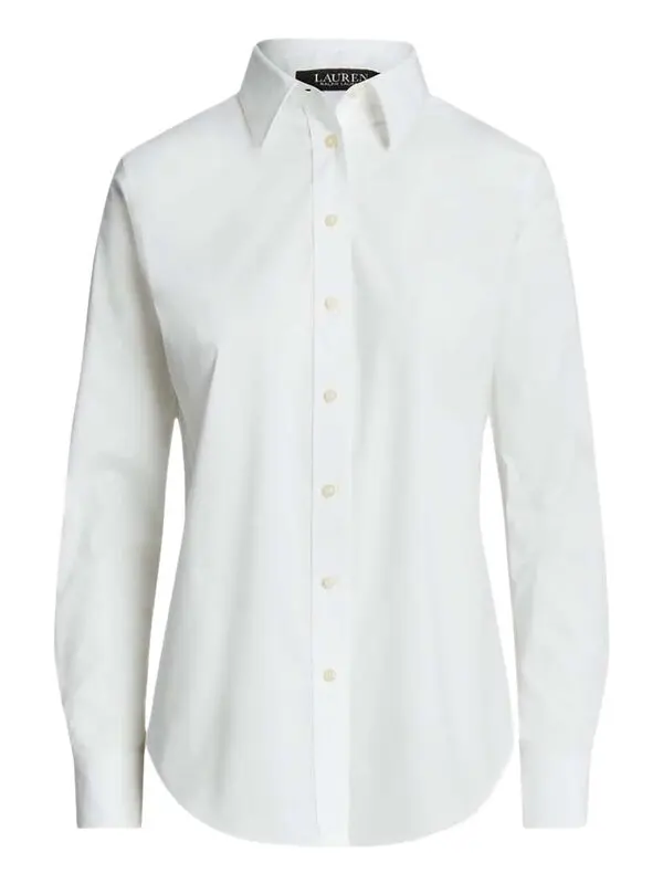 Ralph Lauren Lauren Long-sleeved Curved Hem Shirt - White