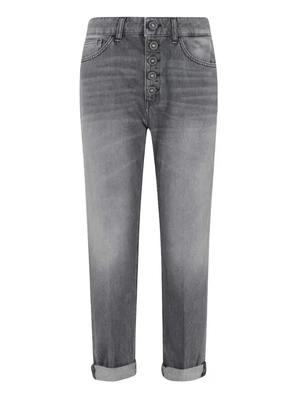 DONDUP High-rise Button-fly Jeans - Gray
