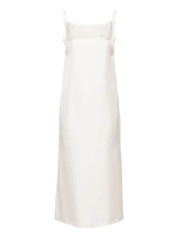 LOULOU STUDIO Sleeveless Square Neck Dress - White