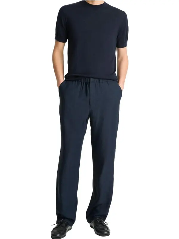 Vince Relaxed Fit Elastic Waistband Trousers - Coast Blue