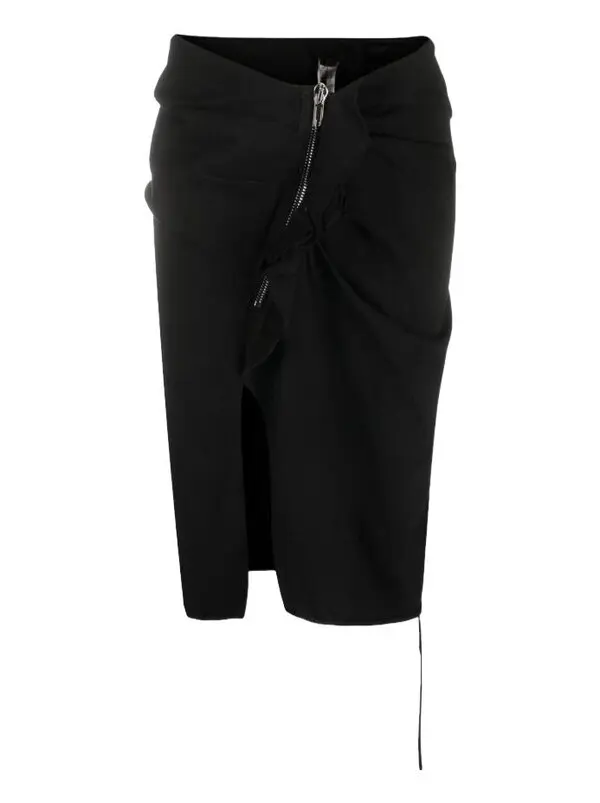 Rick Owens Zip-detail Pencil Skirt - Black