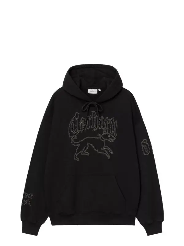 Carhartt Work In Progress Hooded Hackwork Sweatshirt - Black