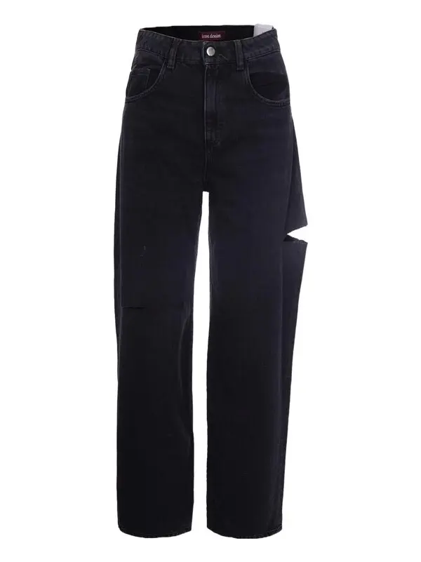 ICON DENIM LOS ANGELES Poppy Distressed Jeans - Black