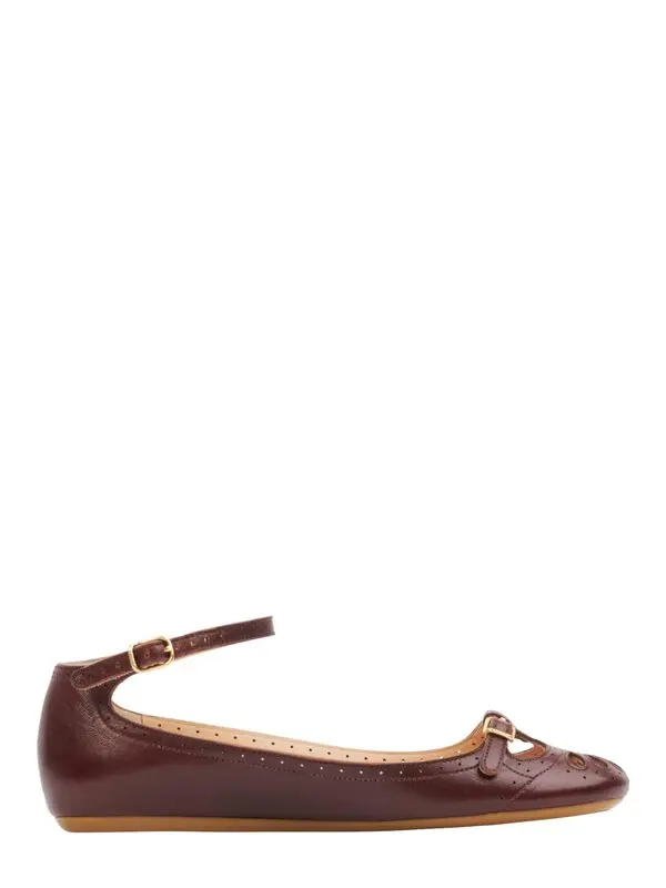 Chloé Misty Ballet Flats In Lambskin - Scorched Purple