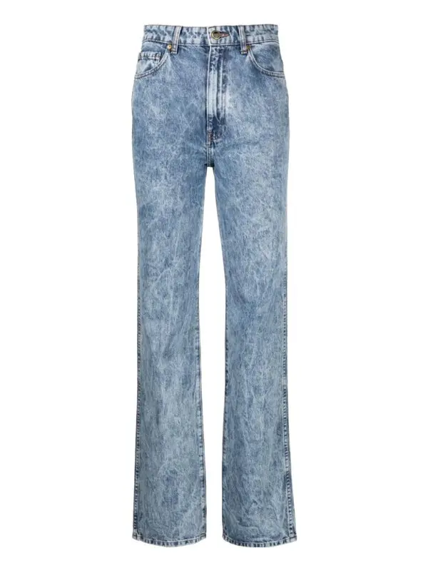 Khaite Mid-rise Straight-leg Washed Jeans - Multicolor