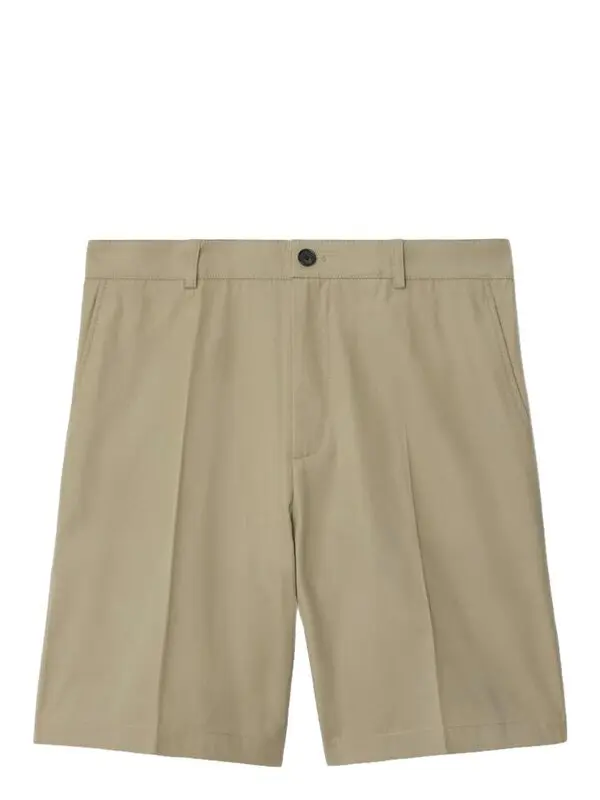 Burberry Knee-length Chino Shorts With Embroidered Logo - Skylark