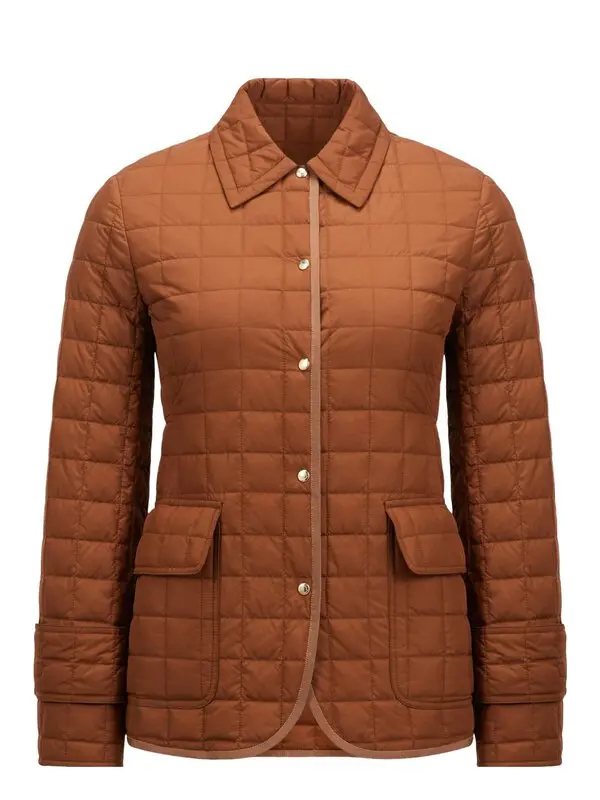 Moncler Epinal Quilted Down Shirt Jacket - Brown