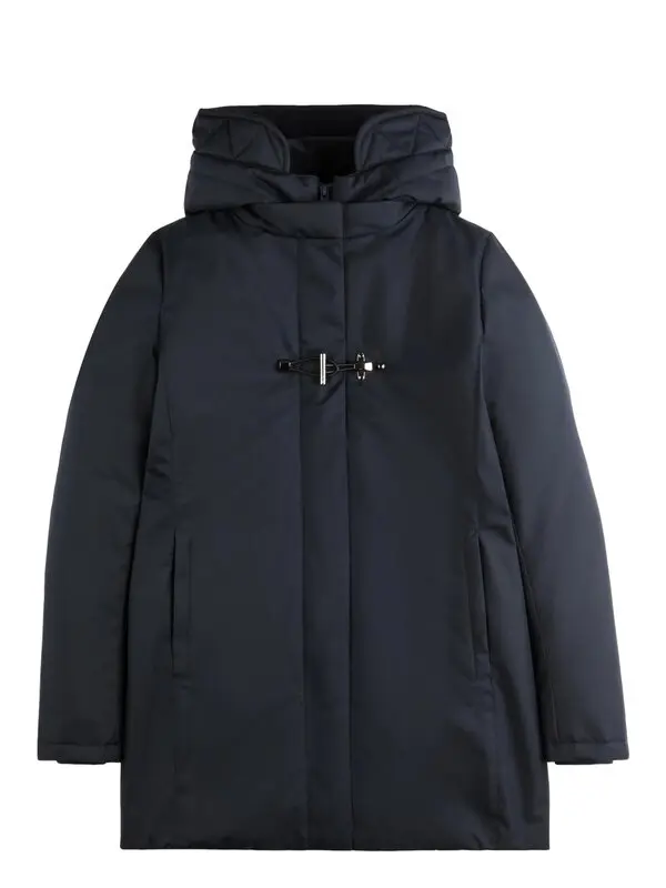 FAY Toggle Gabardine Coat - Blue