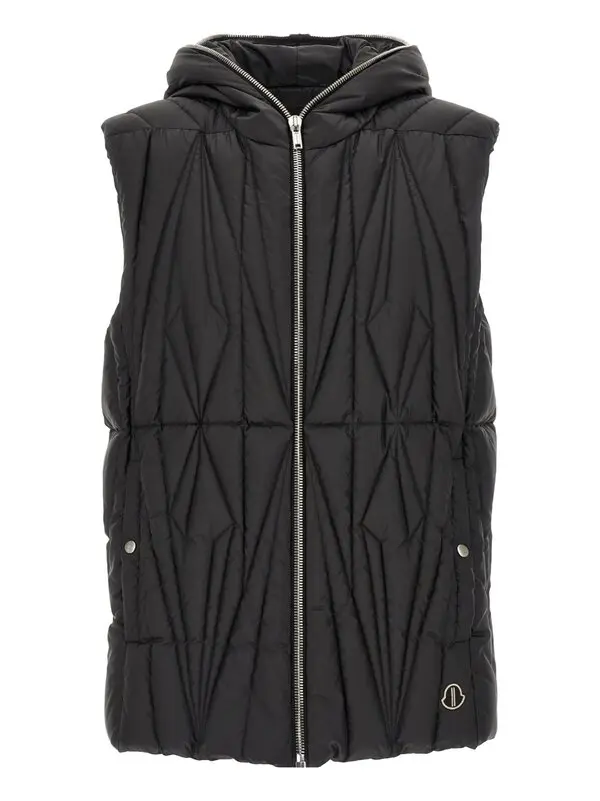 Moncler Geocamo Zipped Waistcoat - Black