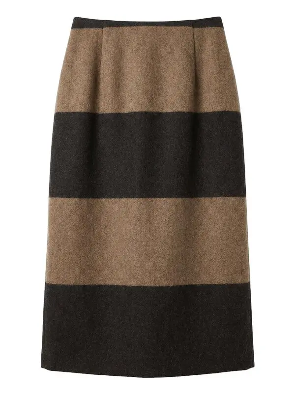 Max Mara All-over Dotted Pleated Midi Skirt - Black