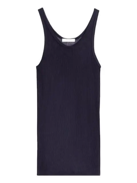 LEMAIRE Sleeveless Ribbed Knit Top - Midnight