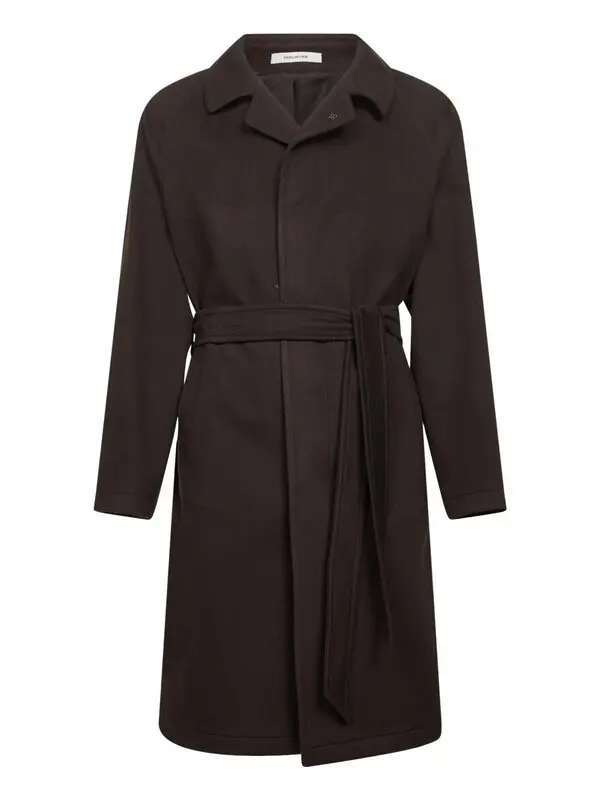 Tagliatore Belted Wool-cashmere Coat - Black