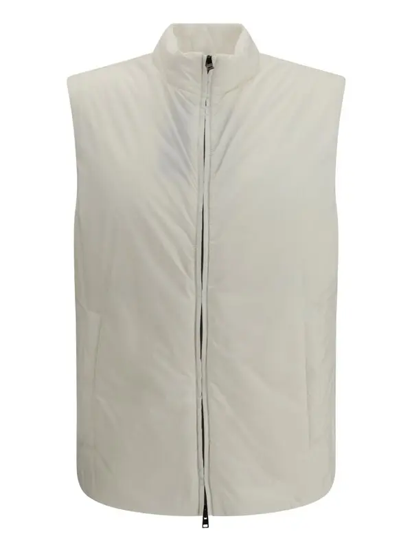 Herno Zip-up Sleeveless Gilet - Nude