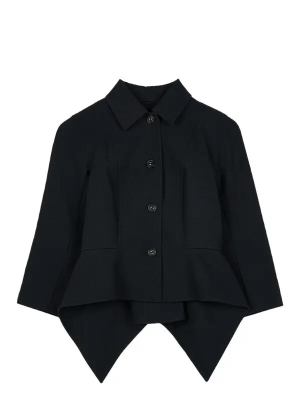Max Mara Long Sleeve Collared Jacket - Black