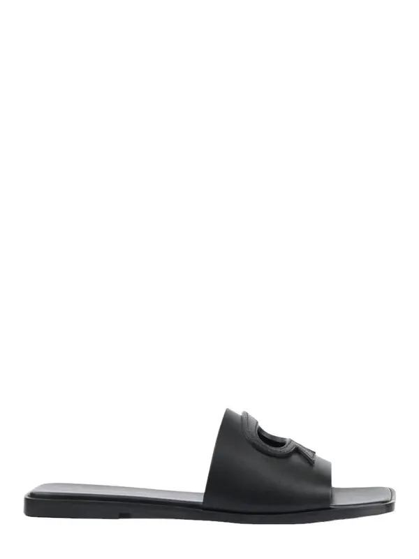 GIANVITO ROSSI Ibla Cut-out Flat Sandals - Black