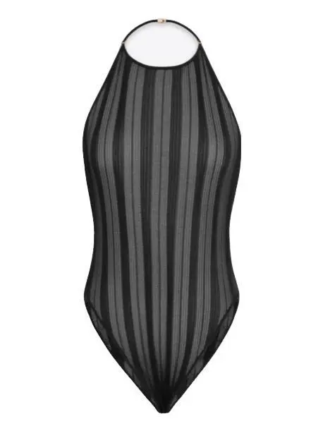 Saint Laurent Backless Halterneck Bodysuit - Black