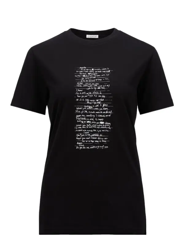Moncler Willow Smith Cotton T-shirt - Black